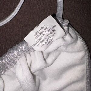 Yandy | Swim | Silver Metallic Triangle Bikini Top | Poshmark